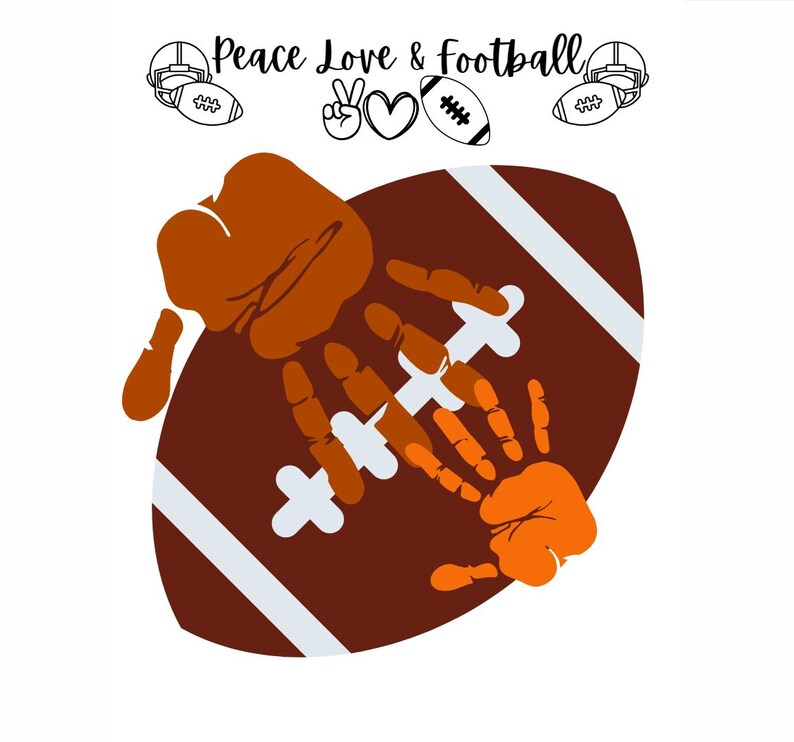 Fall & Football Handprint Art / Several Designs: in My/our Football Era ...