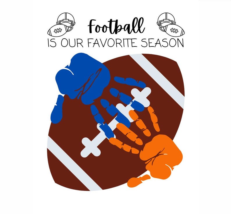 Fall & Football Handprint Art / Several Designs: in My/our Football Era ...