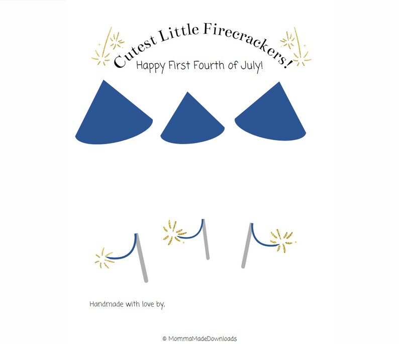 Fourth of July Independence Day Cutest Firecracker Footprint Keepsake ...