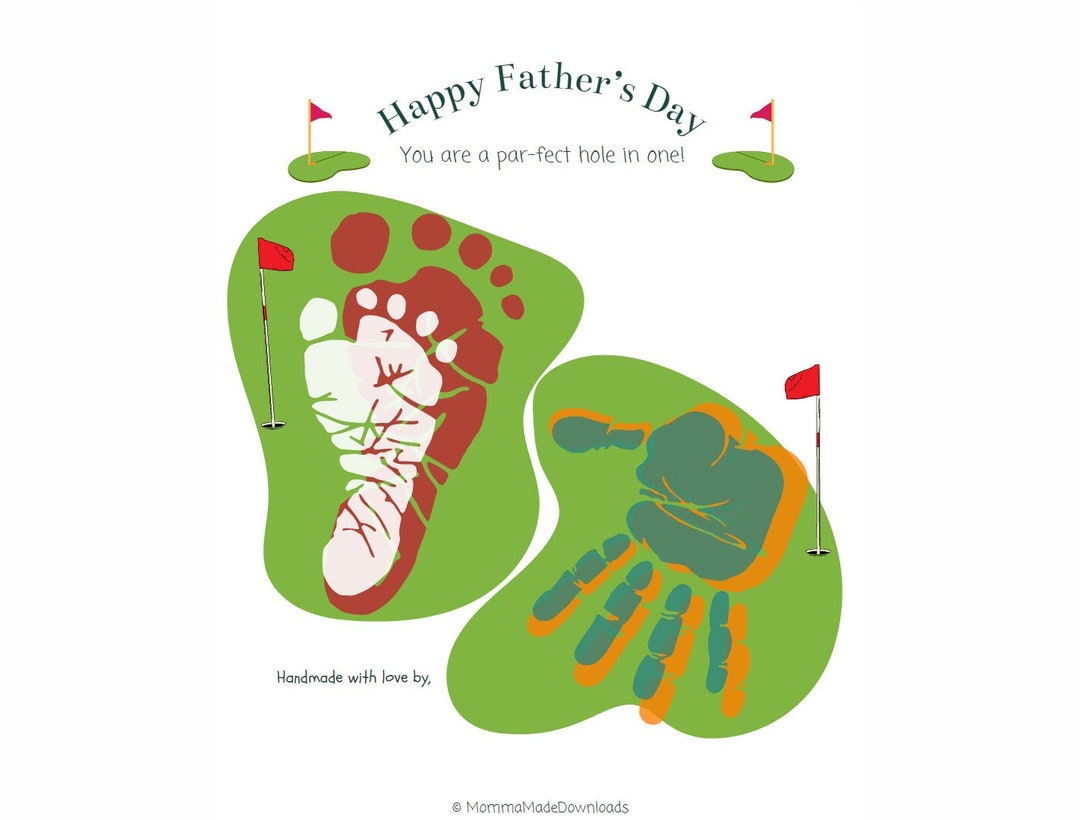 Father's Day Golf Footprint Art: Giftable Keepsake (PDF Download) - Etsy