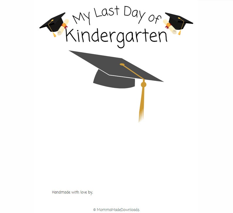 Kindergarten End of School Year Last Day Certificate Handprint Art ...