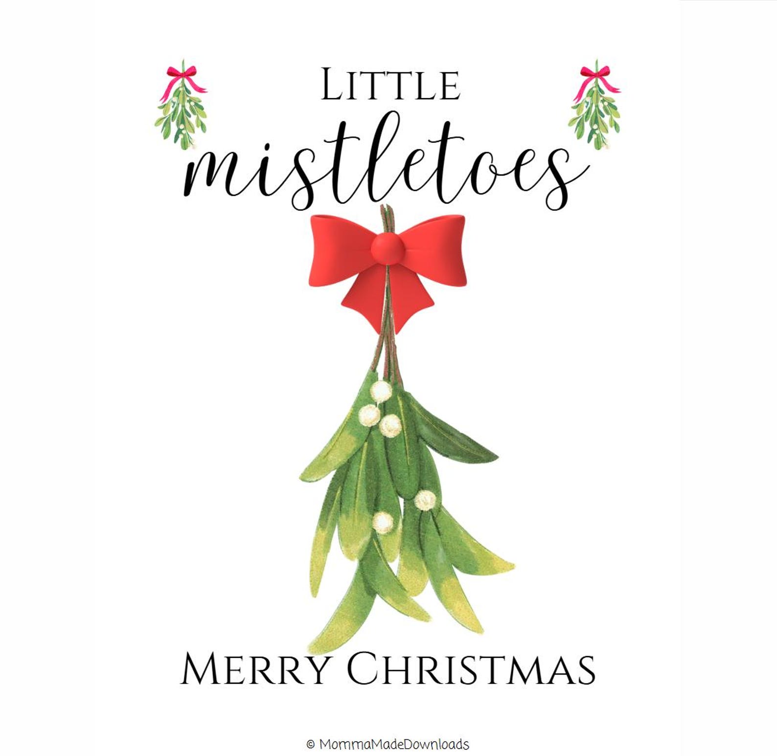 Christmas "little Mistletoes" Footprint Keepsake Craft / Children's ...