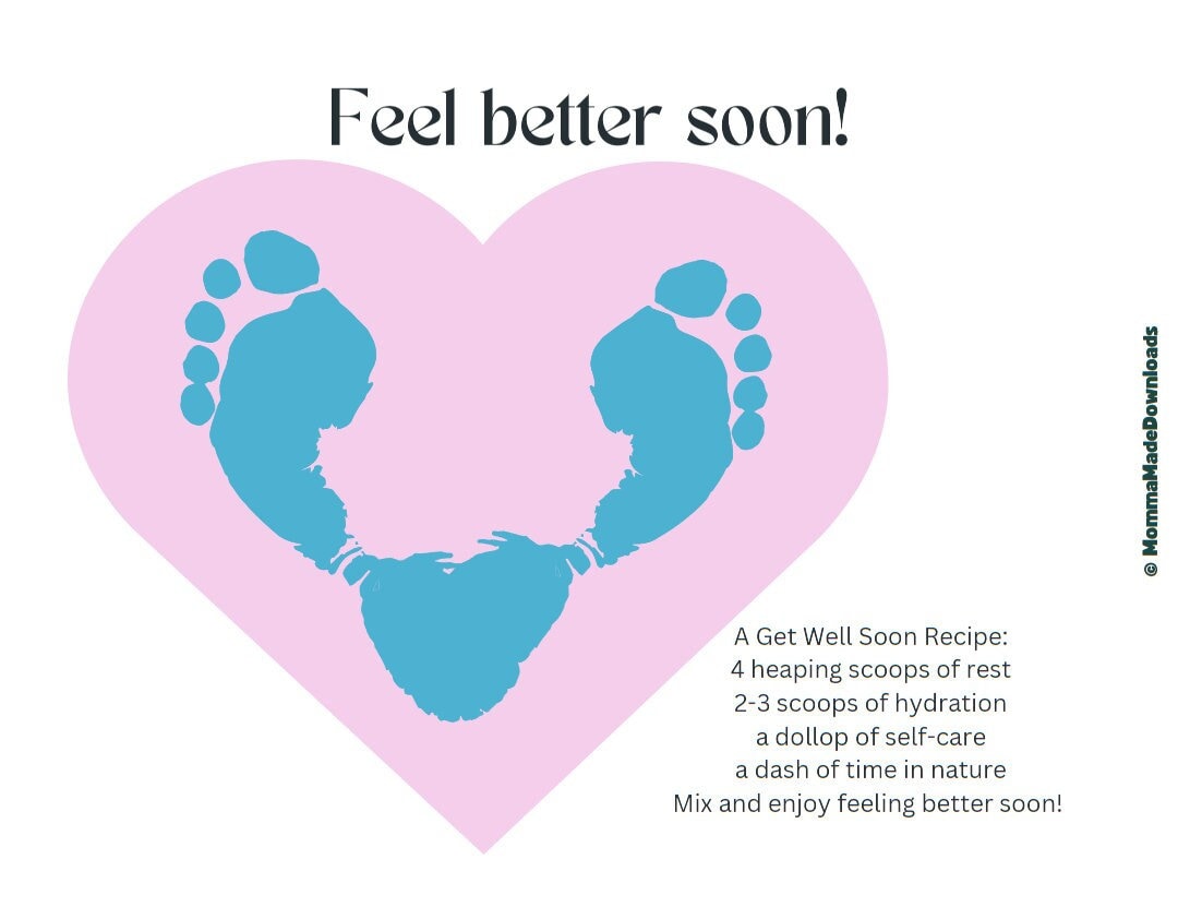 Get Well Soon Handprint Footprint Craftivity / DIY Feel Better Soon ...