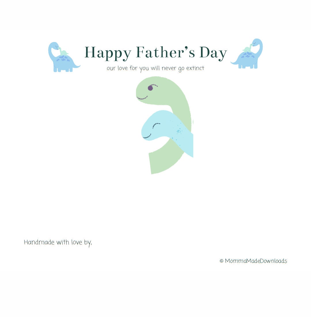 Father's Day Gift From Child / Father's Day Dinosaur Handprint Art ...