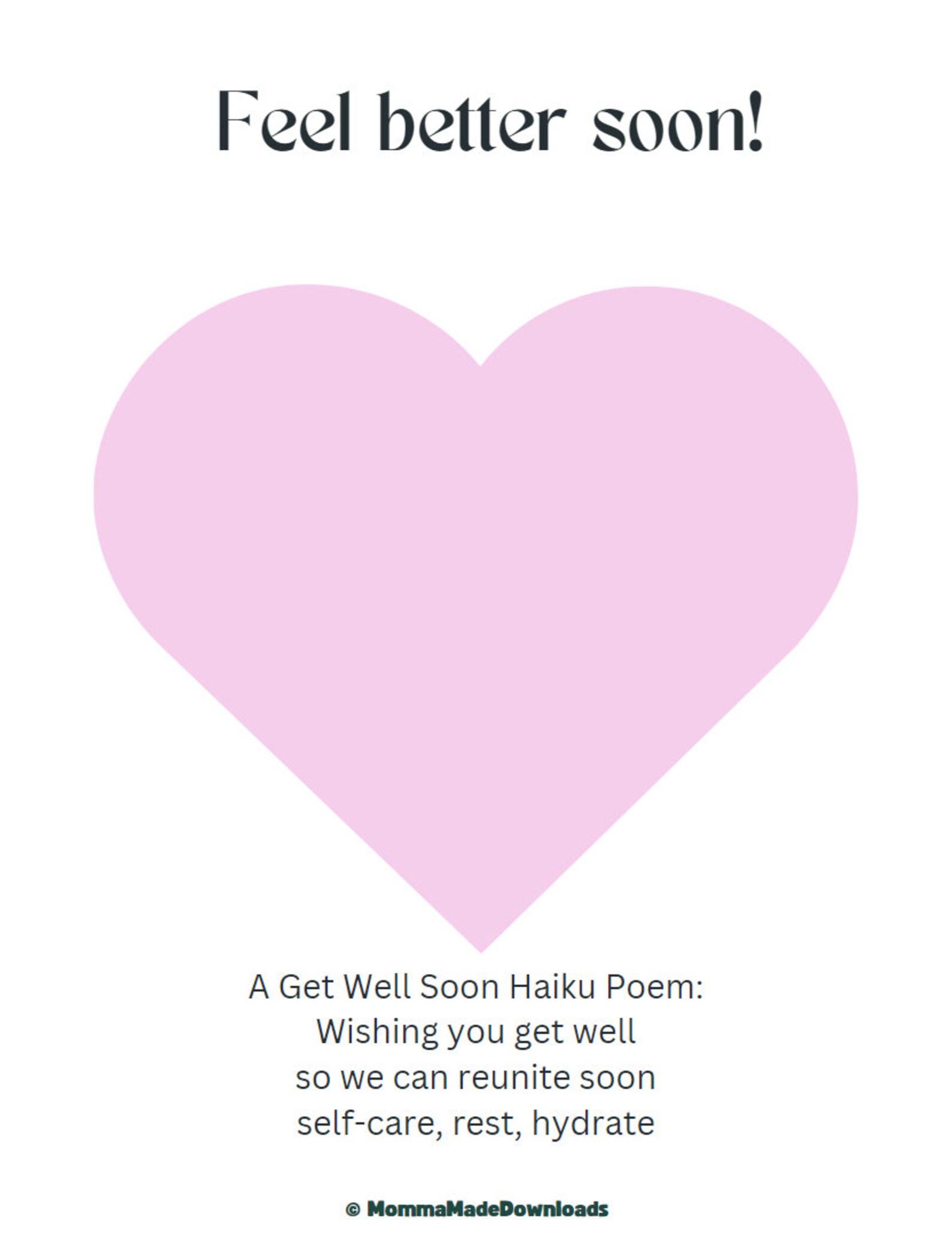 Get Well Soon Handprint Footprint Craftivity / DIY Feel Better Soon ...