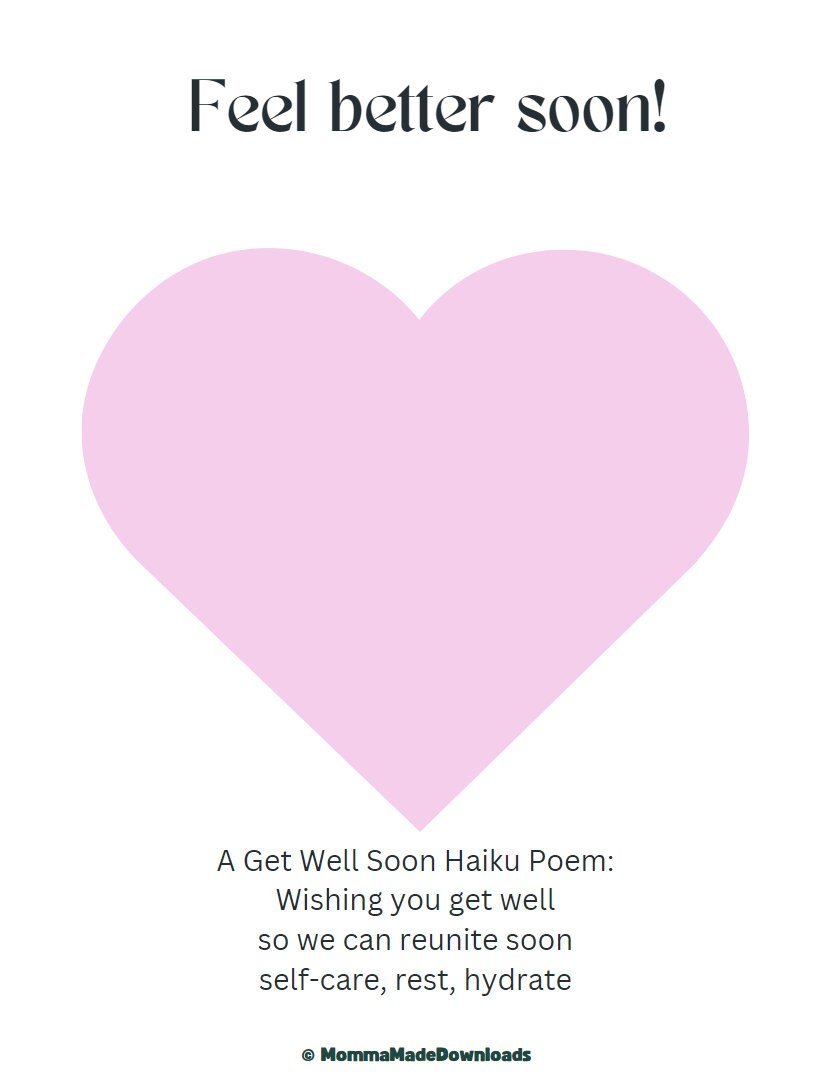 Get Well Soon Handprint Footprint Craftivity / DIY Feel Better Soon ...