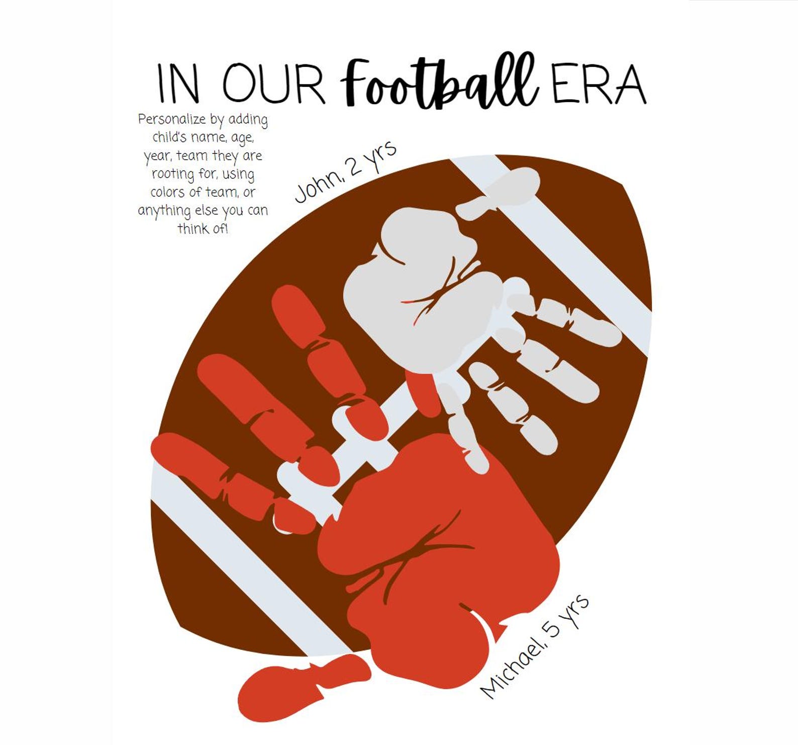 Fall & Football Handprint Art / Several Designs: in My/our Football Era ...