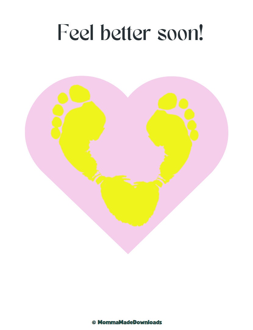 Get Well Soon Handprint Footprint Craftivity / DIY Feel Better Soon ...