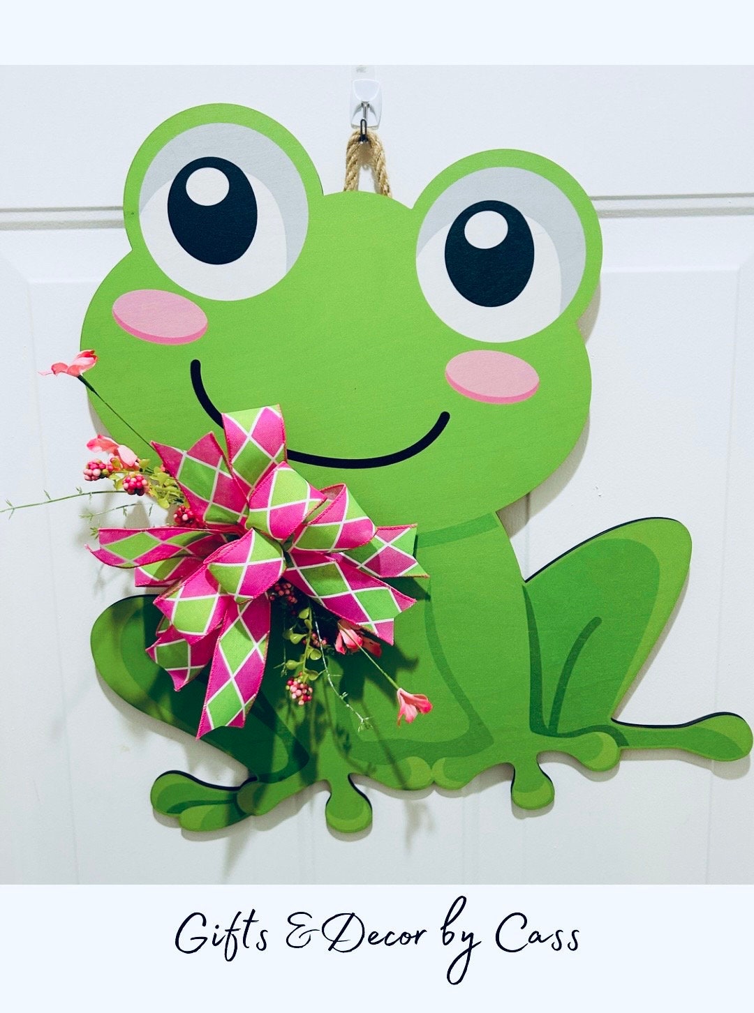 Cute Frog Door Hanger for Spring - Etsy