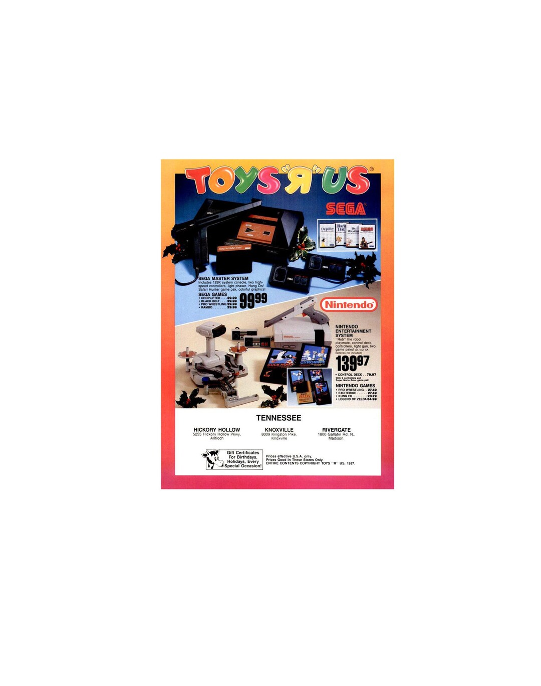 Toys 'R Us Master System & NES - Etsy