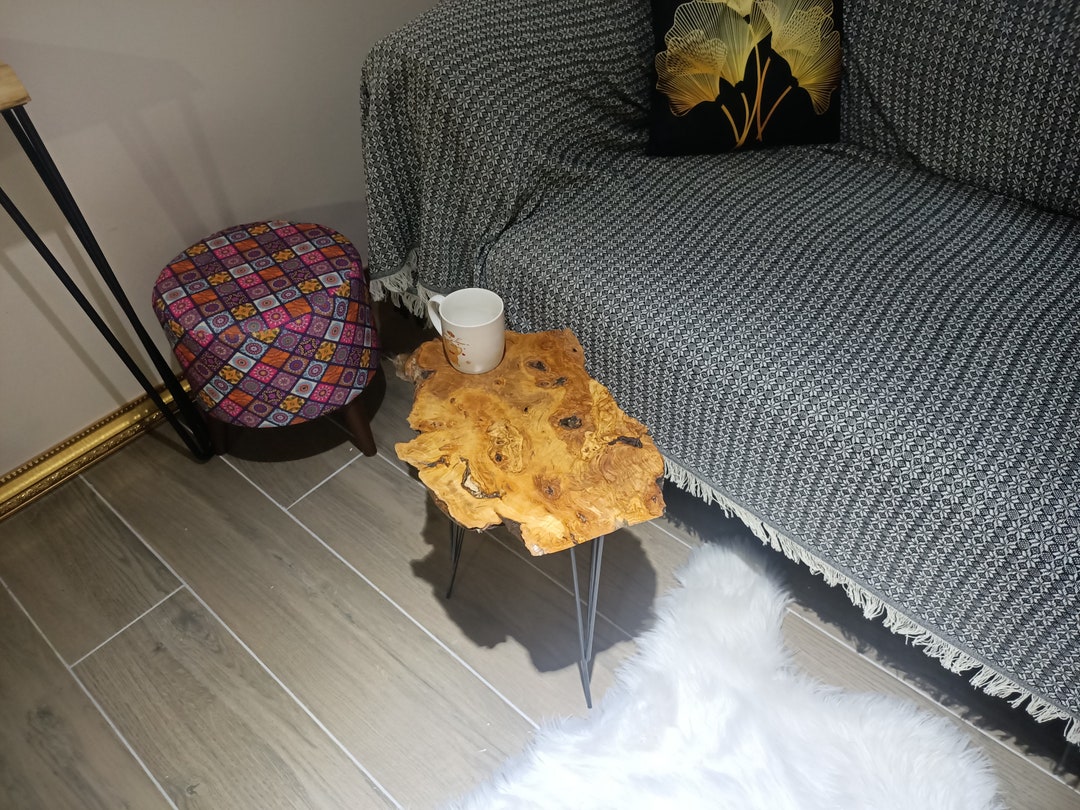 Live Edge Olive End Table 12 Rustic Nightstand Table Handmade End Table ...