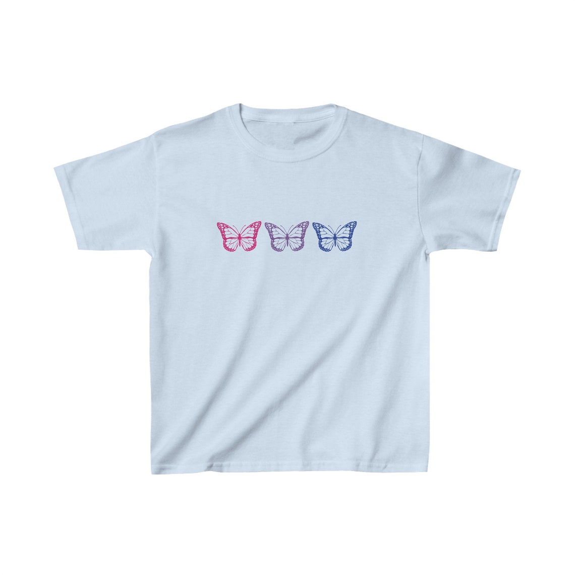 Bi Baby Tee, Bi Butterflies T-shirt, Bisexual Shirt, Bi Pride Top ...