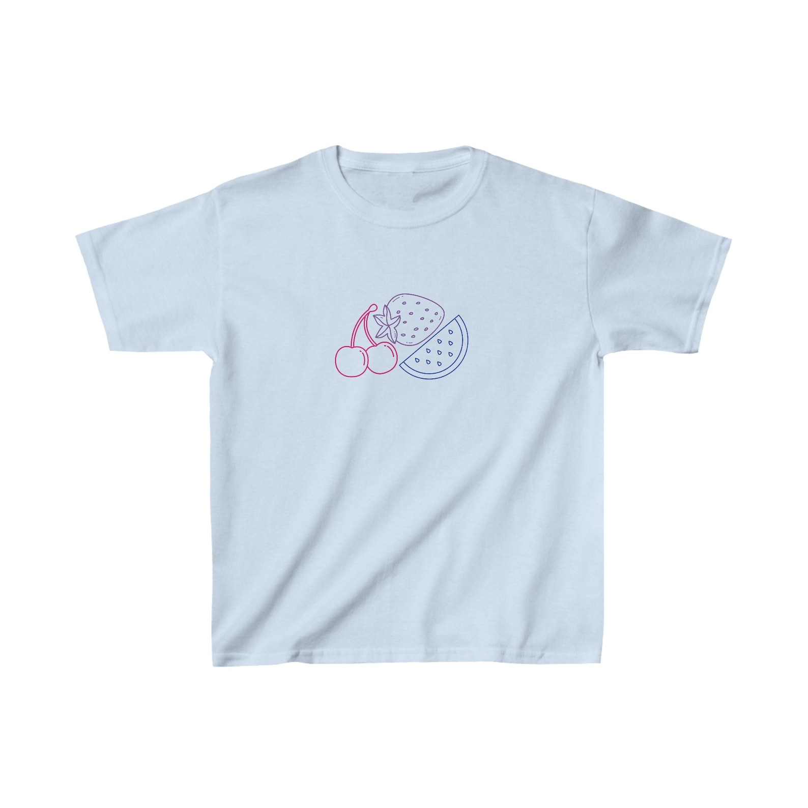 Bi Baby Tee, Subtle Bisexual T-shirt, Fruity Shirt, Bi Pride Top ...