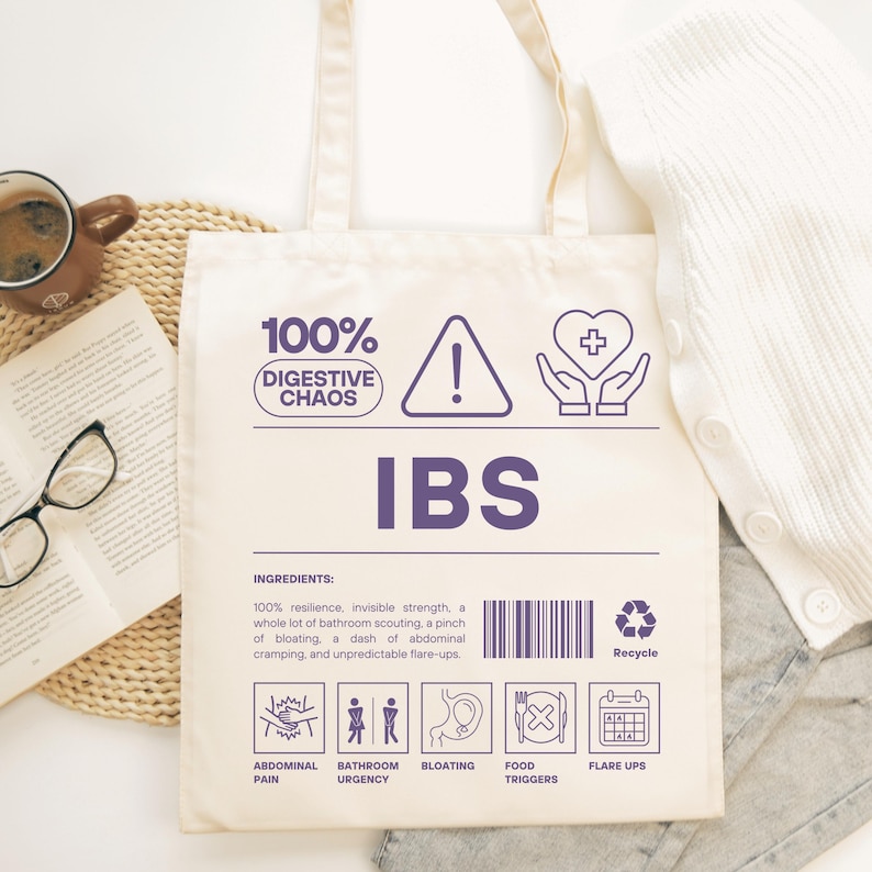IBS Tote Bag, Irritable Bowel Syndrome Gift Tummy Ache Survivor My ...