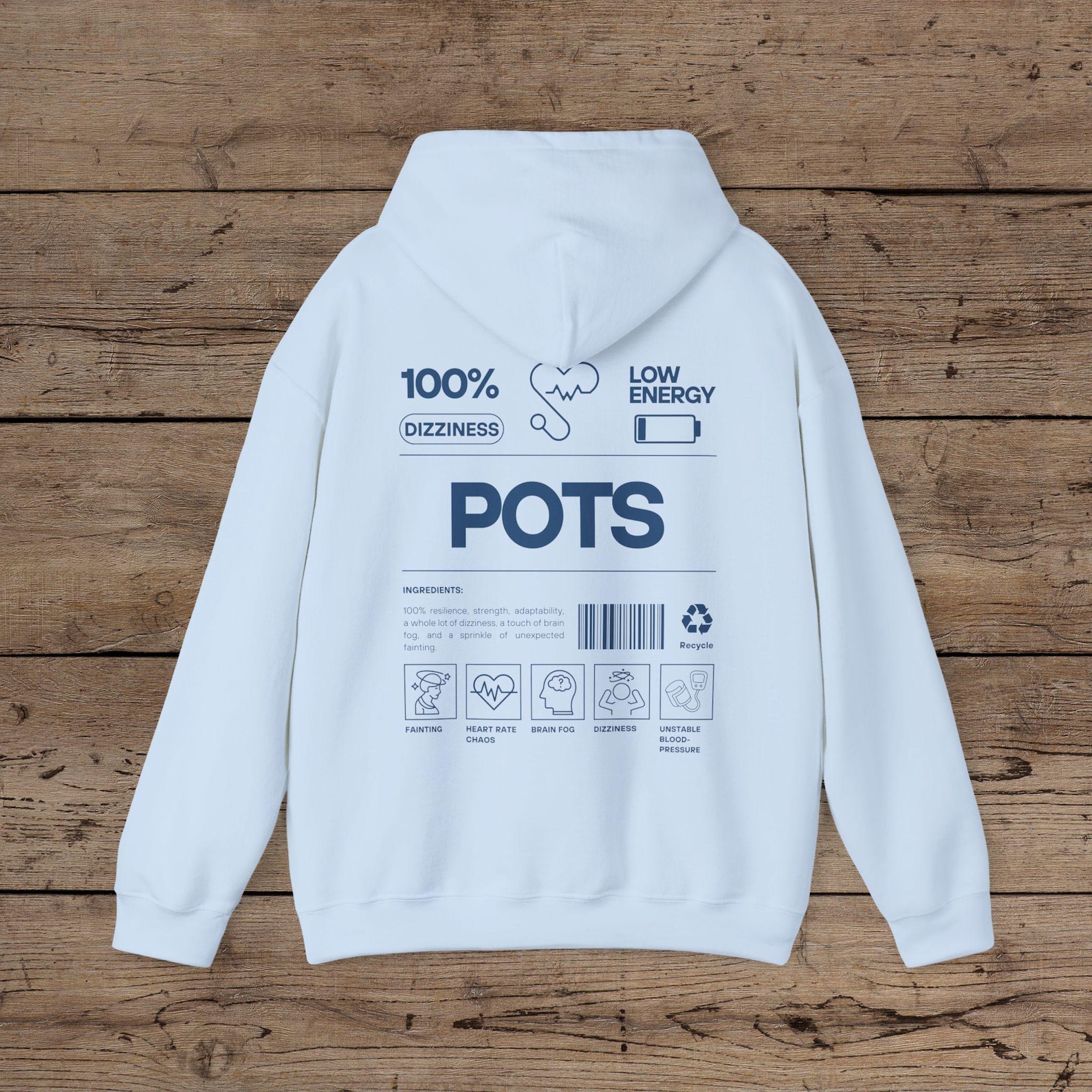 POTS Awareness Hoodie, Symptom Potsie Postural Orthostatic Tachycardia ...