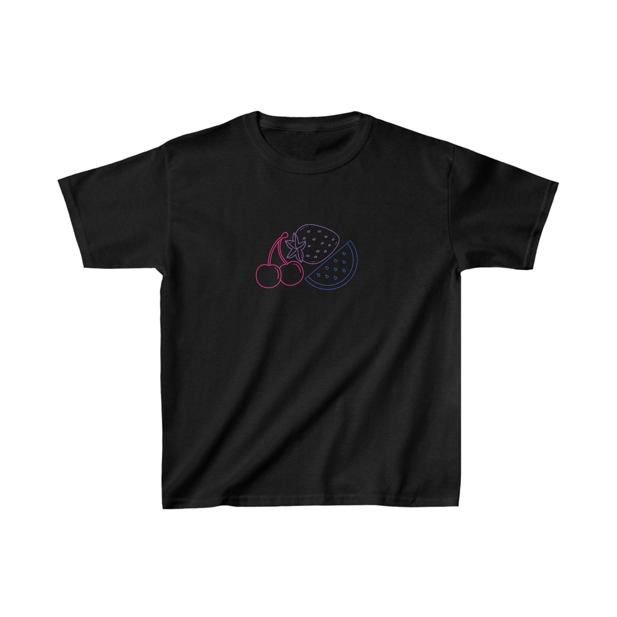 Bi Baby Tee, Subtle Bisexual T-shirt, Fruity Shirt, Bi Pride Top ...