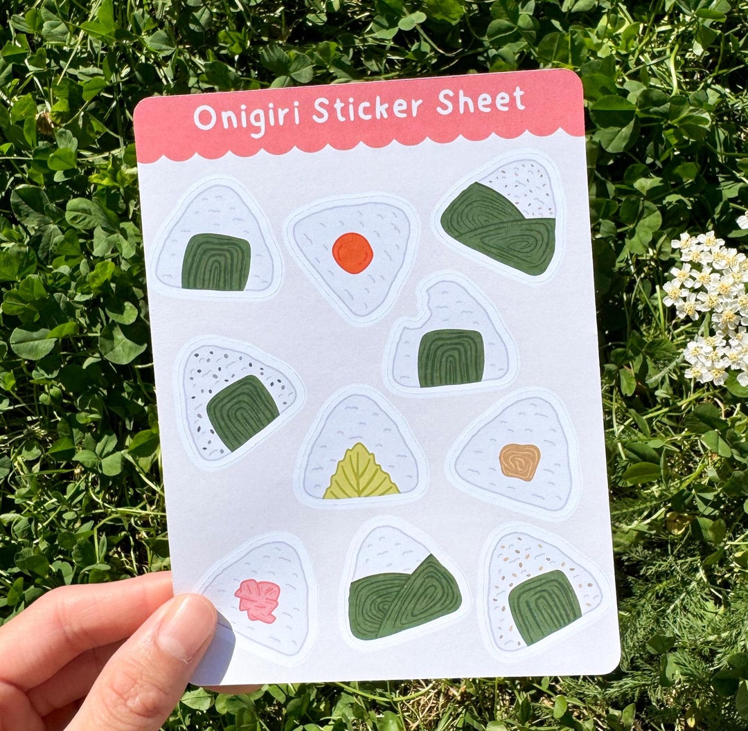 Rice Ball Sticker Sheet Onigiri Sticker Sheet Asian Food Rice Ball ...