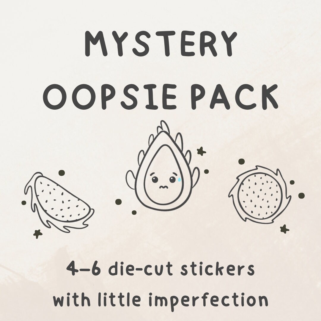 4-6 Sticker Mystery Oopsie Sticker Pack B-grades Stickers - Etsy