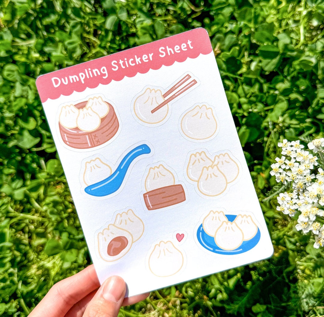 Dumpling Sticker Sheet | Asian Food Stickersheet | Banh Bao | Dumpling ...