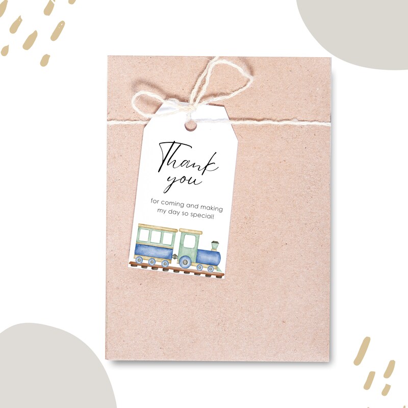 Train Thank You Tags - Etsy