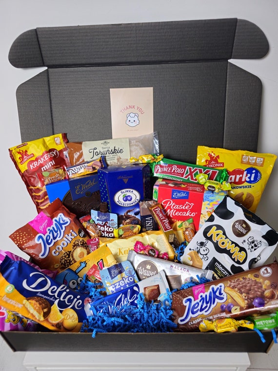 Polish Sweets Snacks Food Mystery Gift Box From Poland Authentic Candy Bars Chocolates Cookies Jellies Handpicked Treats Etsy
