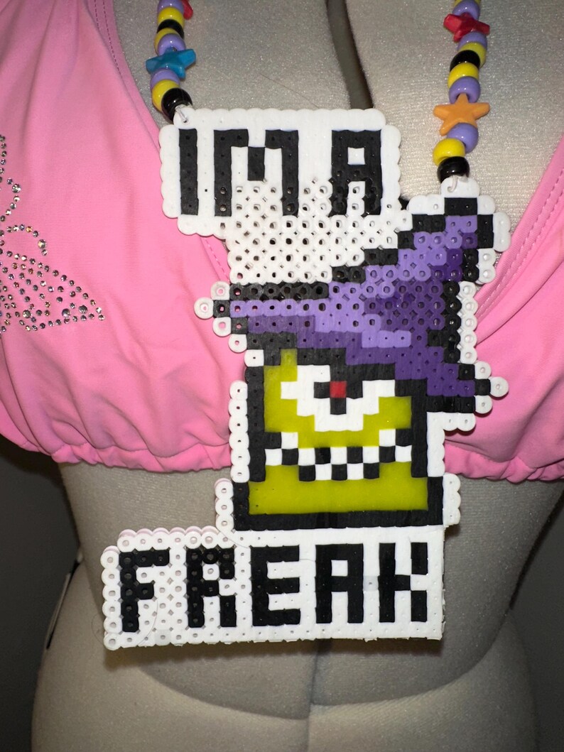 Cyclops Subtronics Kandi Perler Necklace - Etsy