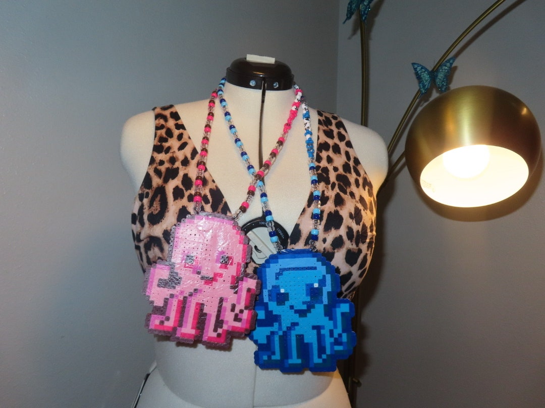 Matching Octopus Kandi Perler Necklace - Etsy