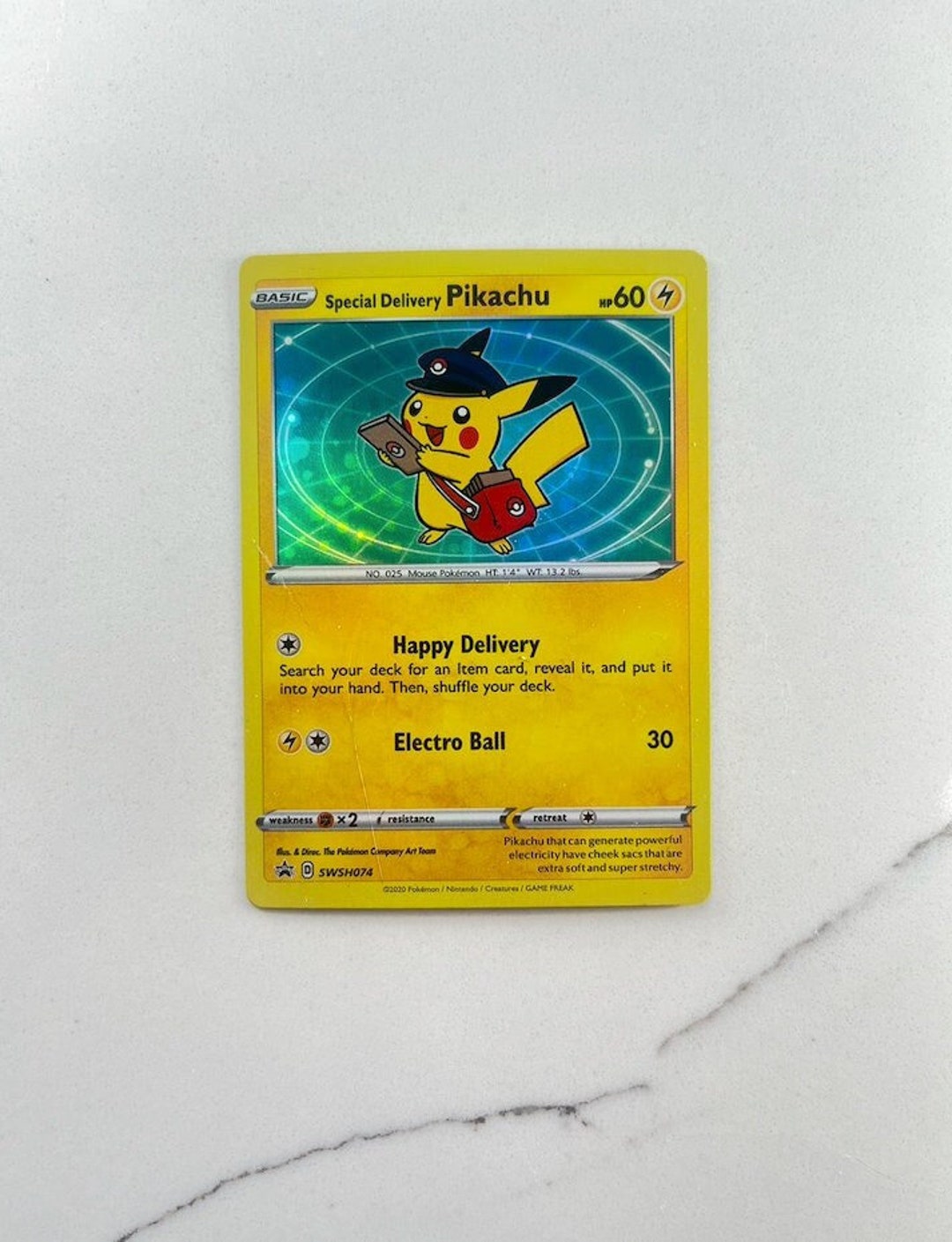 Special Delivery Pikachu Holographic Proxy Card Handmade Replica - Etsy