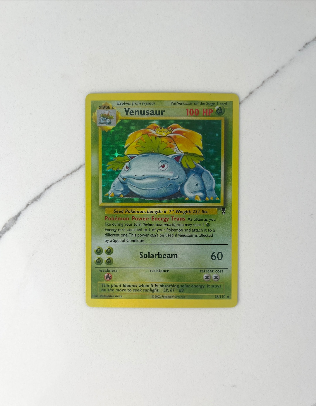 Venusaur Legendary Collection Classic Pokemon Holographic Proxy Card ...