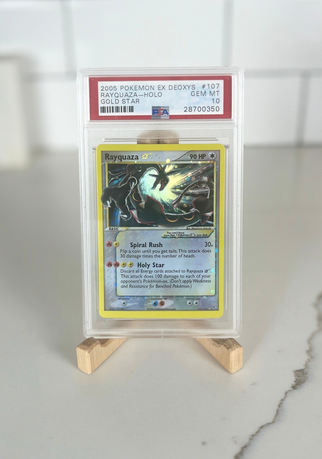 PSA Graded Rayquaza Deoxys Holographic Proxy Card Handmade Replica - Etsy