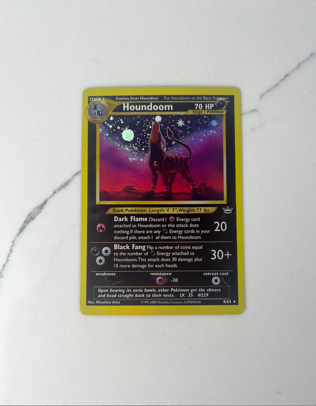 Houndoom Neo Revelation Classic Pokemon Holographic Proxy Card Handmade Replica - Etsy