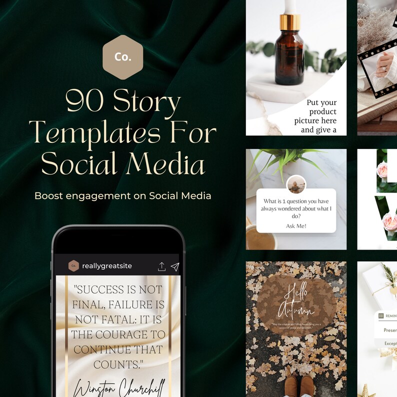90 Social Media Story Templates - Etsy