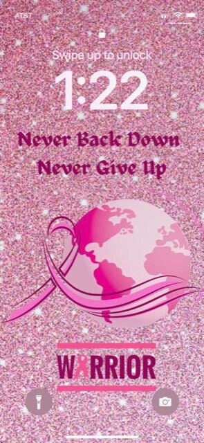 Breast Cancer Phone Wallpaper ~ Pink Glitter With Ribbon, Unity ...