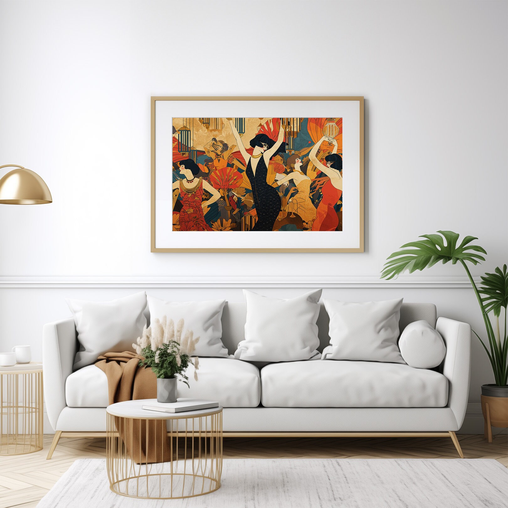 1920 Abstract Painting Art Print Flappers Dancing Party - Etsy