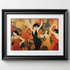 1920s Flapper Art Deco 1920s Wall Decor Vintage Wall Art Illustration ...