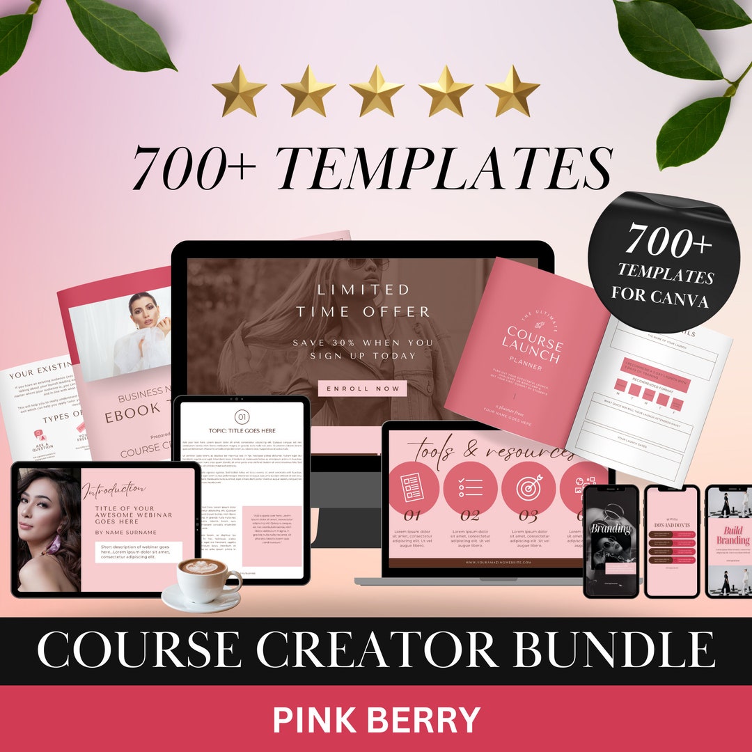 Course Creator Bundle Template Content & Course Creators Coaches Influencers and More! 700 ...