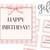 Happy Birthday Gift Tag | DIGITAL DOWNLOAD | Pink Gingham Gift Tag ...