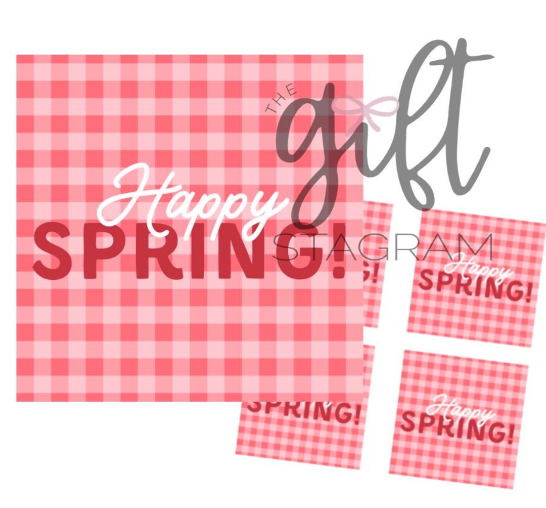 Happy Spring! Gift Tag | DIGITAL DOWNLOAD | Spring Gift Tags | Spring ...