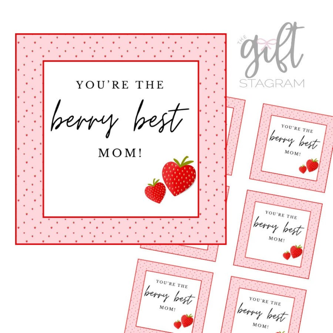 Berry Best Mom Gift Tag | DIGITAL DOWNLOAD | Happy Mother's Day Gift ...