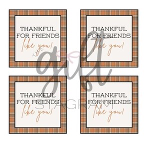 Thankful for Friends Like You Gift Tag | DIGITAL DOWNLOAD | Host Thank ...