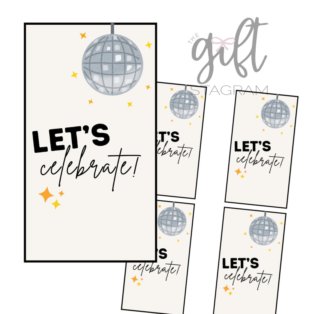 Let's Celebrate Gift Tag | DIGITAL DOWNLOAD | Celebration Gift Tag ...