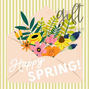 Happy Spring! Gift Tag | DIGITAL DOWNLOAD | Spring Gift Tags | Spring ...