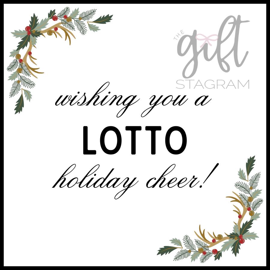 Wishing You A Lotto Holiday Cheer Gift Tag | DIGITAL DOWNLOAD | Holiday ...