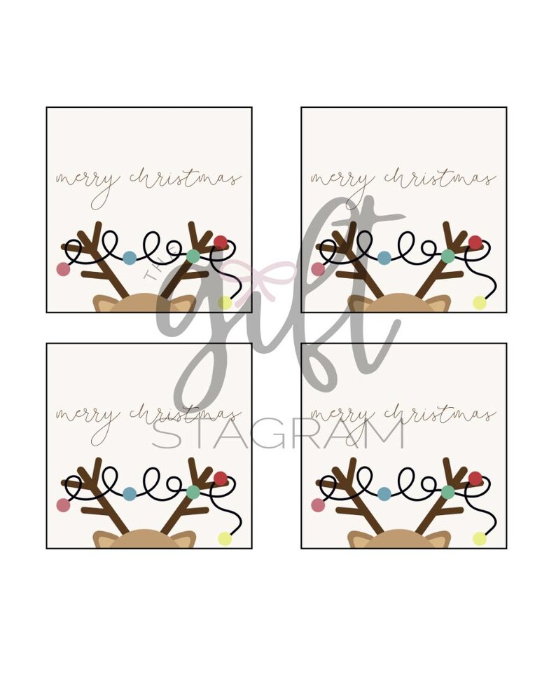 Merry Christmas Gift Tag | DIGITAL DOWNLOAD | Happy Holidays Gift Tags ...