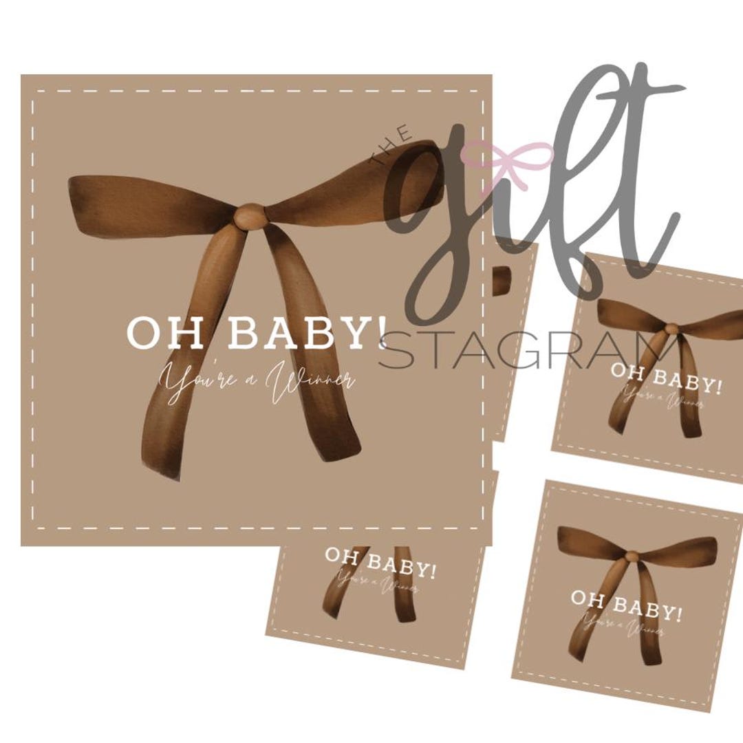Oh Baby! You're A Winner! | Baby Shower Prize Gift Tag | Baby Shower ...
