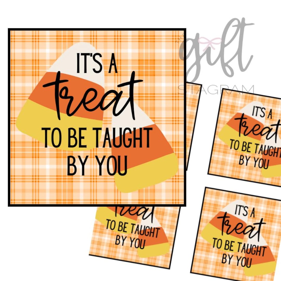 It's A Treat to Be Taught by You Gift Tag | DIGITAL DOWNLOAD ...