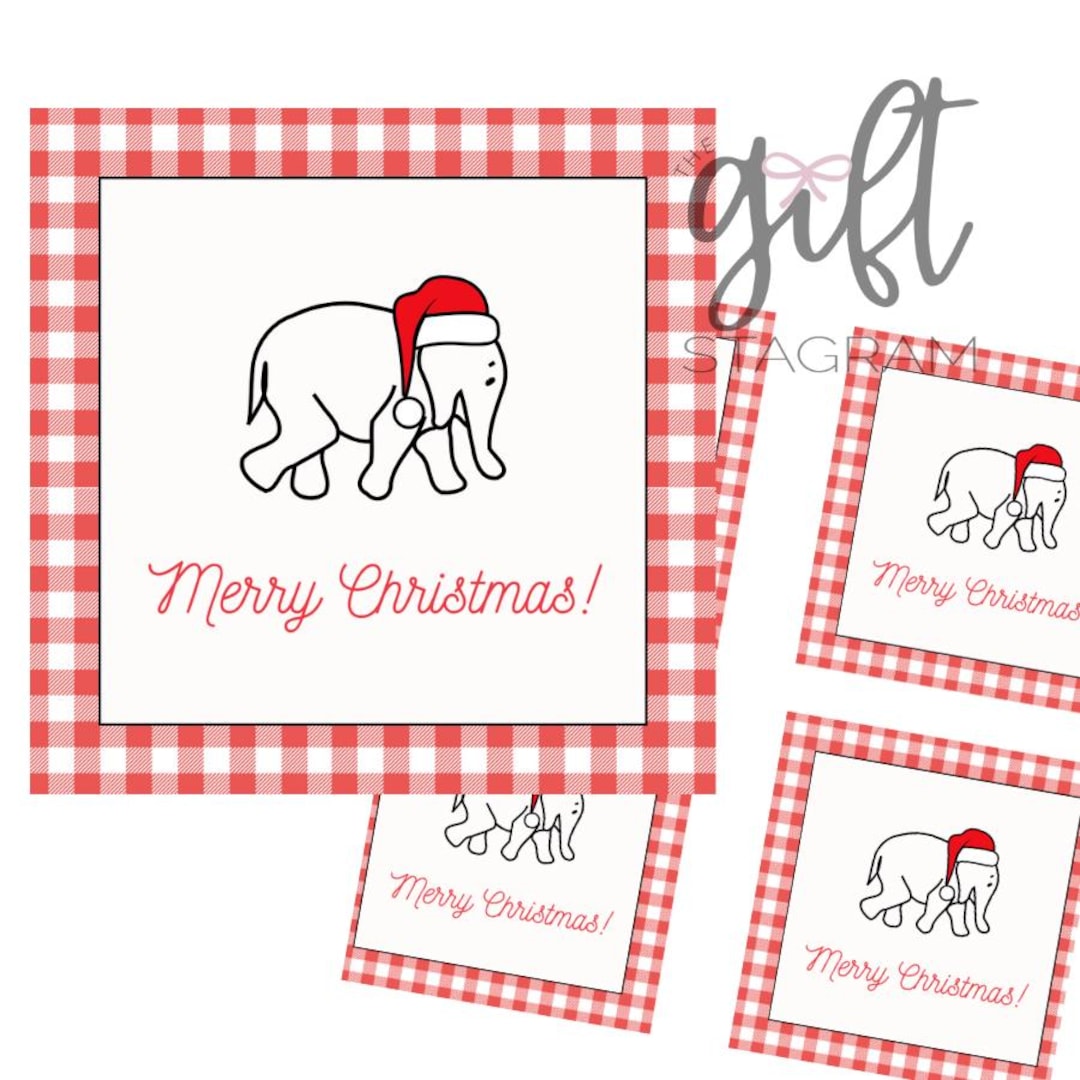 White Elephant Christmas Tag | DIGITAL DOWNLOAD | White Elephant Gift ...