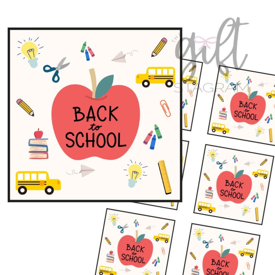 Back to School Gift Tag | DIGITAL DOWNLOAD | Beginning of School Year ...