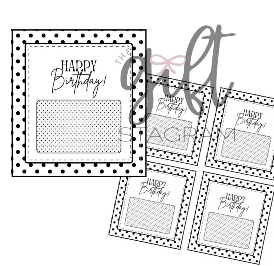 Happy Birthday Polka Dots Gift Tag | Gift Tag for Gift Card | How to ...