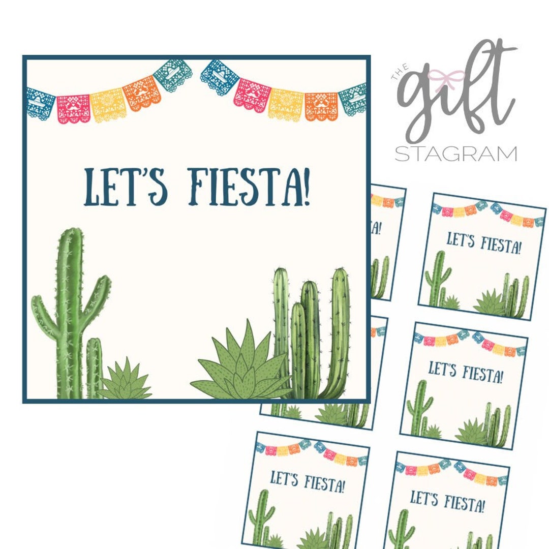 Let's Fiesta Gift Tag | DIGITAL DOWNLOAD | Summertime Hostess Gift Tag ...